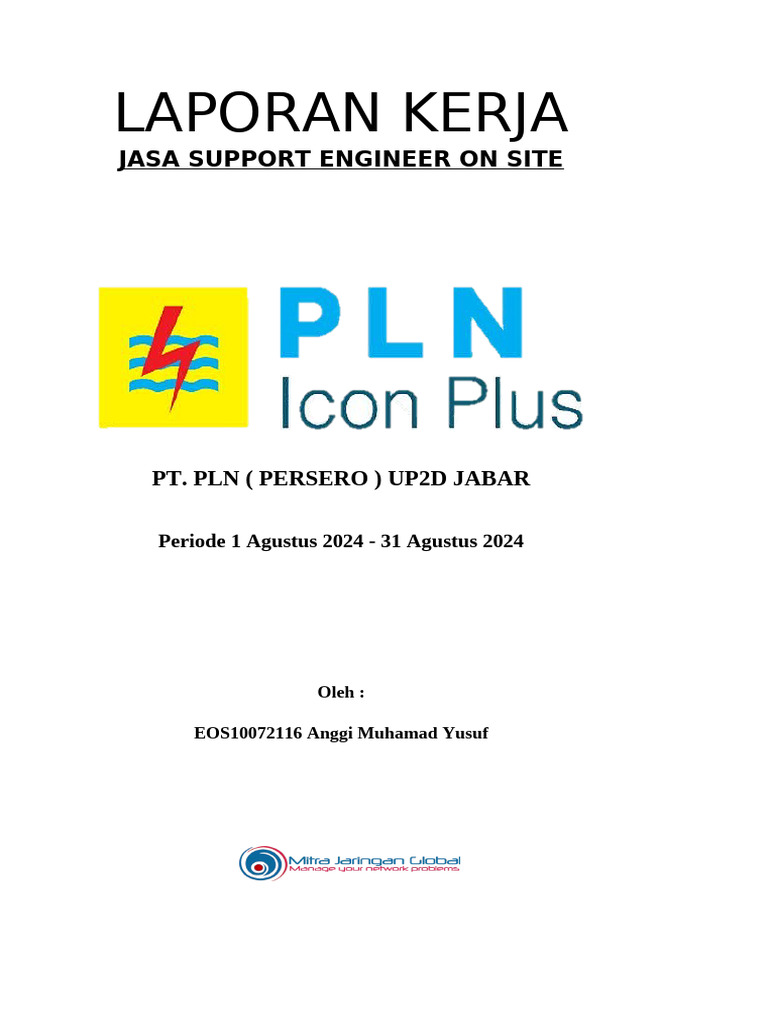 Laporan Kerja - Anggi Muhamad Yusuf - Eos Pln Up2d_jabar - Agustus 2024 ...