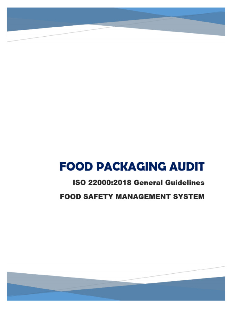 PACKAGING AUDIT GUIDELINES | PDF