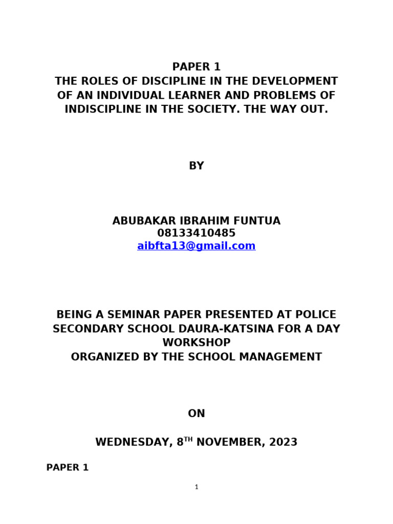 Paper 1 | PDF