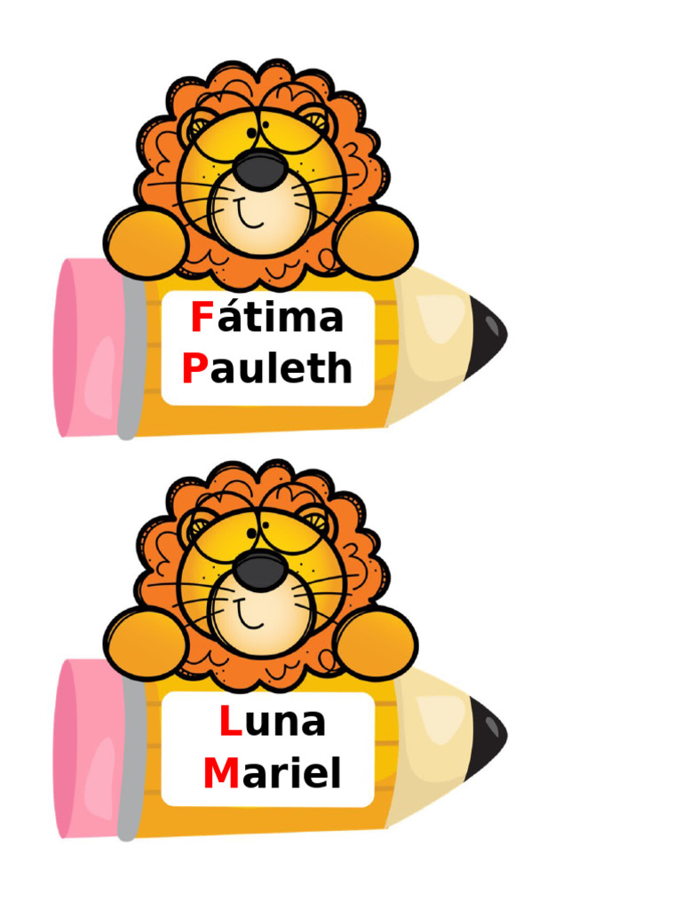 Gafetes Personalizados para Niños | PDF