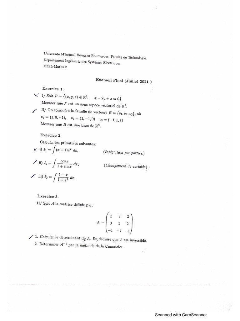 Examen Math s2 | PDF