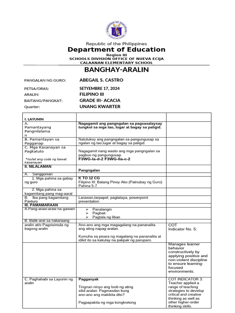 Pangngalan CO1 | PDF
