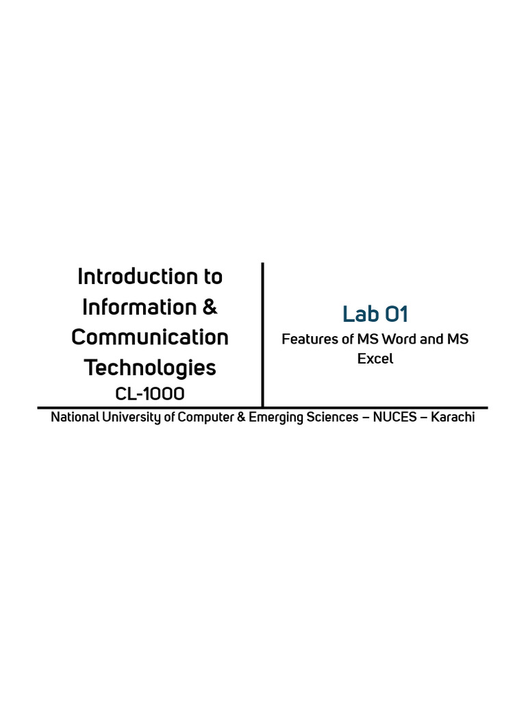 Lab 1 Manual | PDF