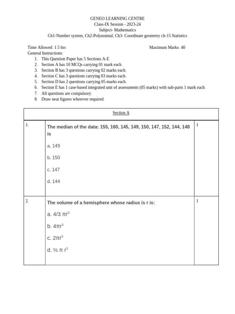 Mathematics Pdf Area Teaching Methods And Materials
