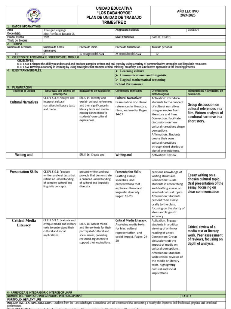 THIRD_BAC_PLANNING_2 | PDF