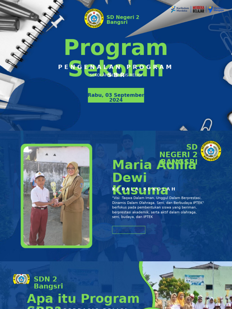 Program Sekolah SDN 2 Bangsri | PDF