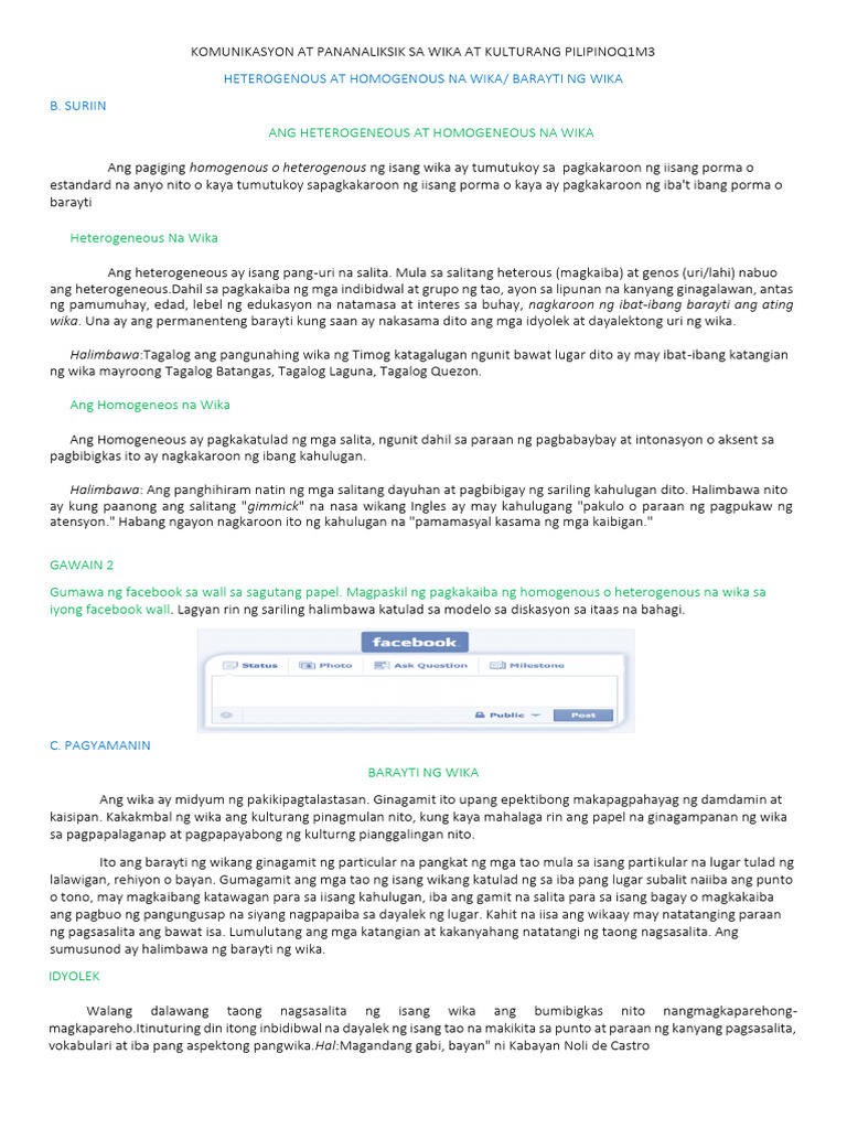 Q1-Module 3-KOMUNIKASYON AT PANANALIKSIK SA WIKA AT KULTURANG PILIPINO ...