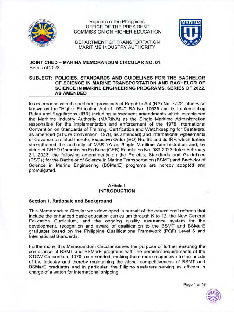 JCMMC 1, S. 2023 PSG | PDF