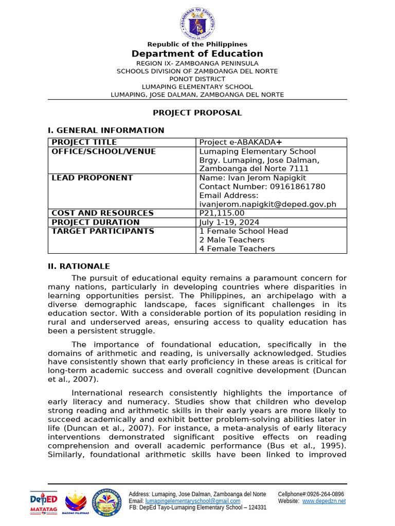 Project e ABAKADA NLC Based Initiative | PDF | Cognition | Learning