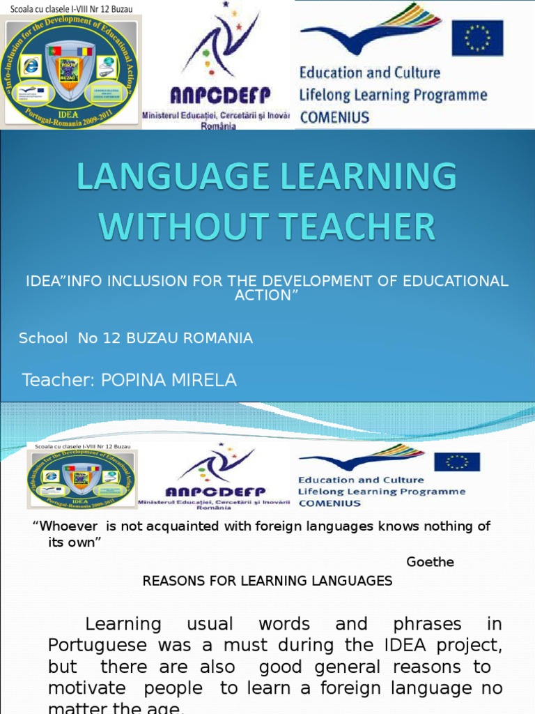 Language Learning Without Teacher | PDF | Norm (Social) | Action ...