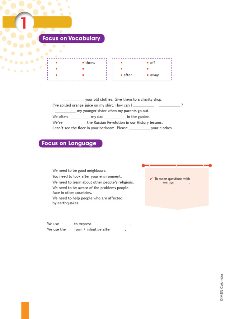 Lesson 1: Focus On Vocabulary | PDF