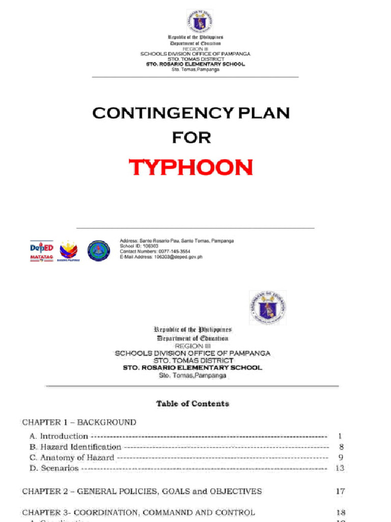 Sres Contingency Plan 2024 SDRRMC SDRRM SDRRM SDRRM PDF 264756650 | PDF