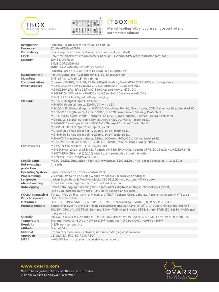 Ovarro TBox MS | PDF