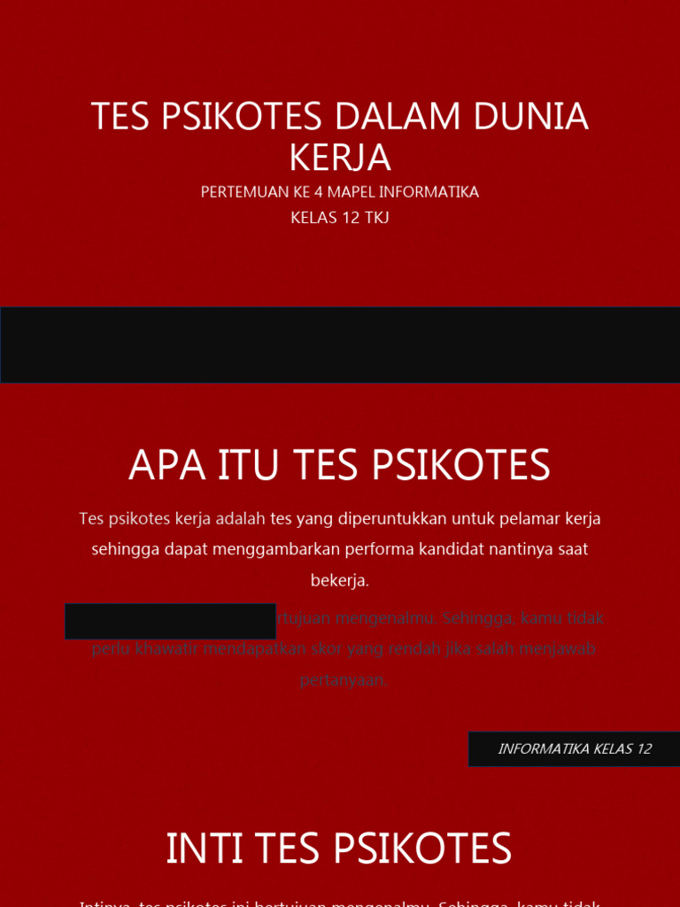 Tes Psikotes | PDF