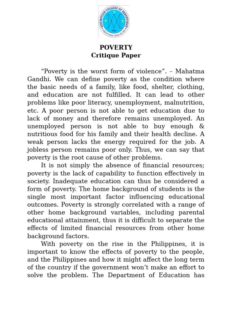 Critique-Paper_POVERTY | PDF