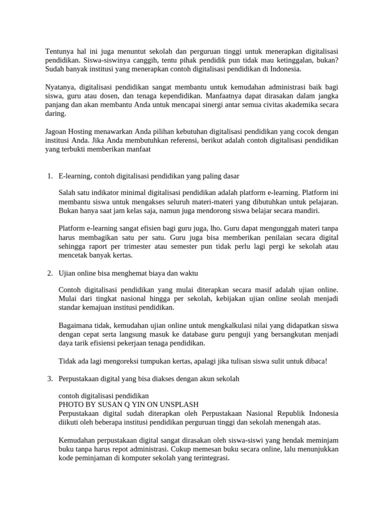 Tentunya Hal Ini Juga Menuntut Sekolah Dan Perguruan Tinggi Untuk Menerapkan Digitalisasi ...