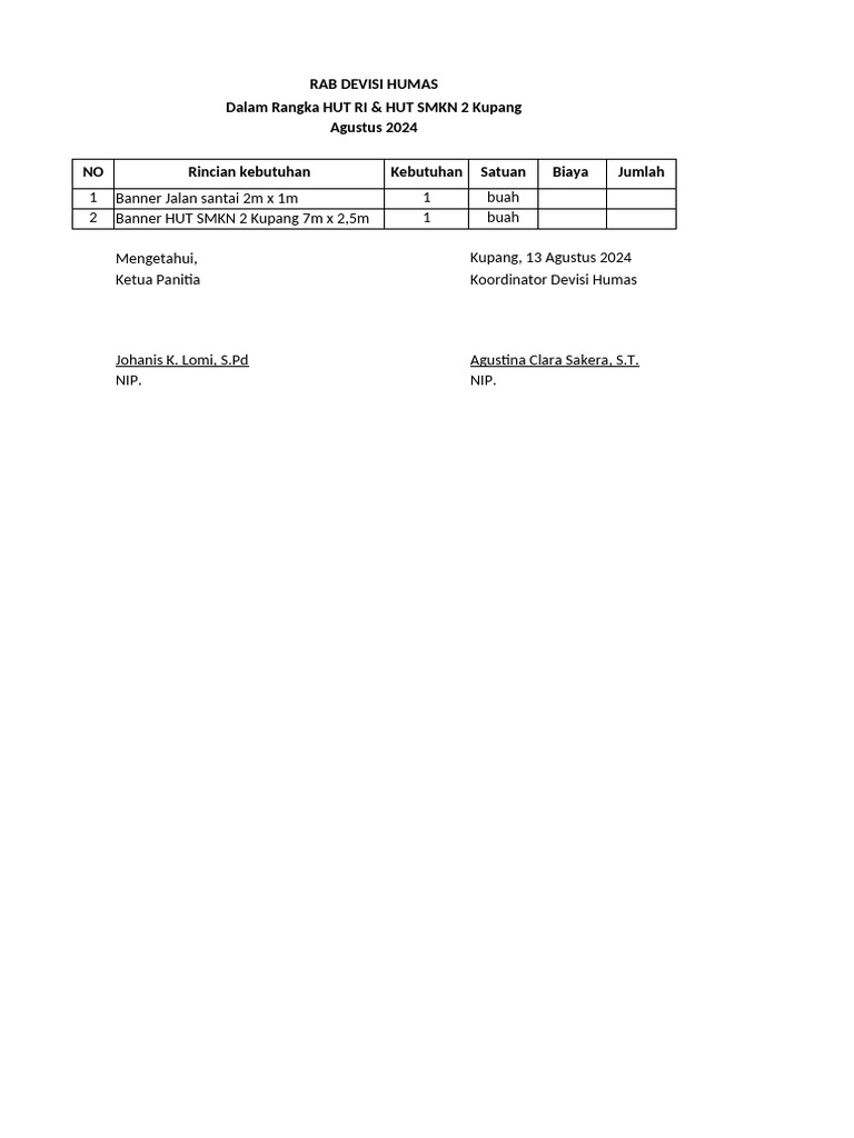 Rab Devisi Humas | PDF