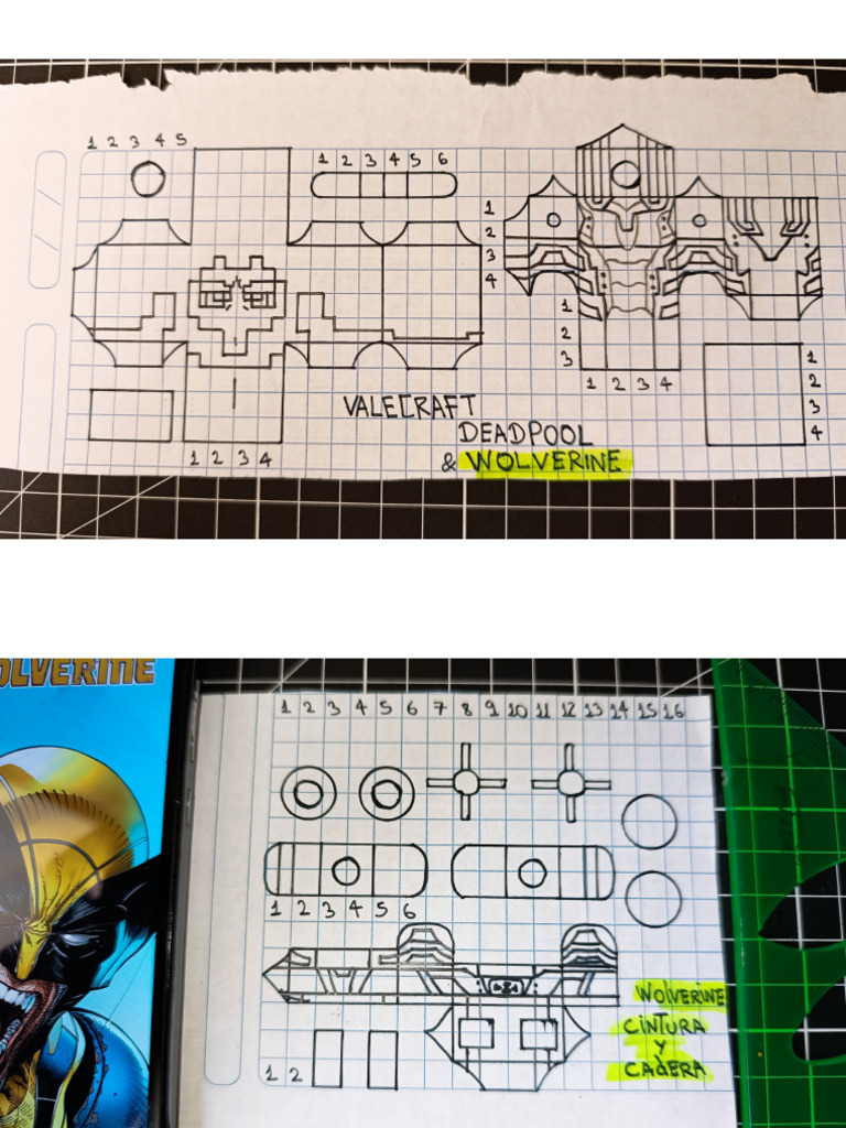 Wolverine Minecraft Plantillas para Guía de Papercraft Hecho Por ...