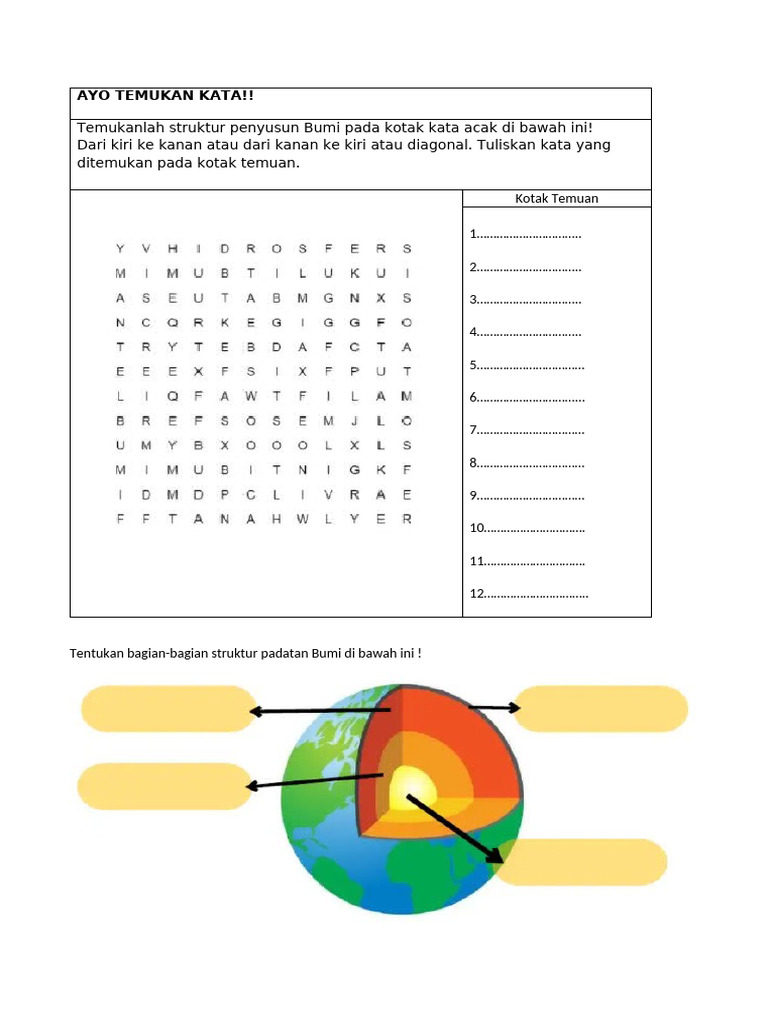 LKPD Bumi Dan Antariksa | PDF
