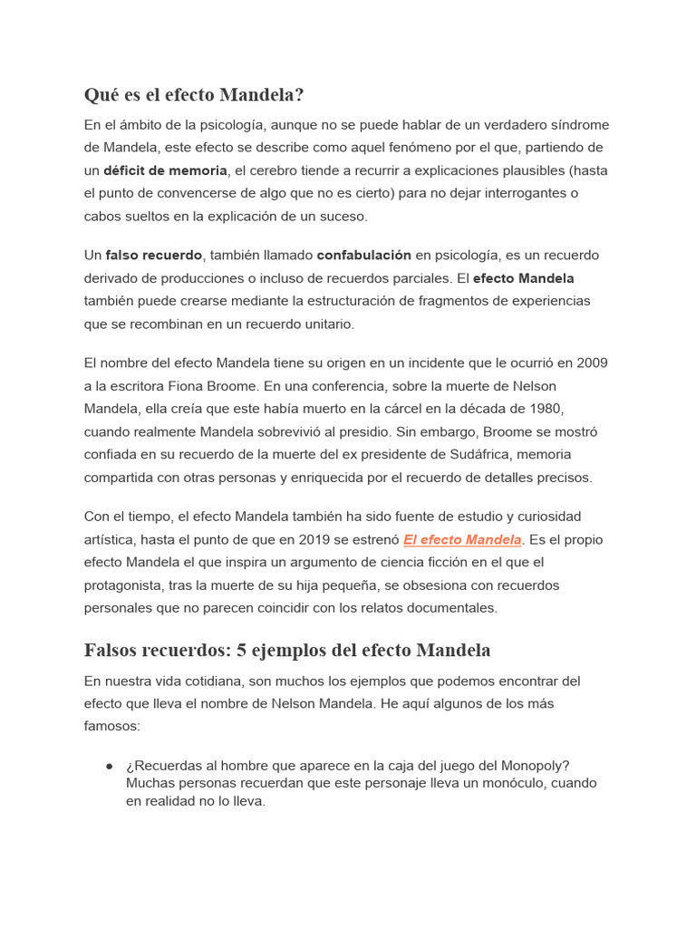 Efecto Mandela | PDF