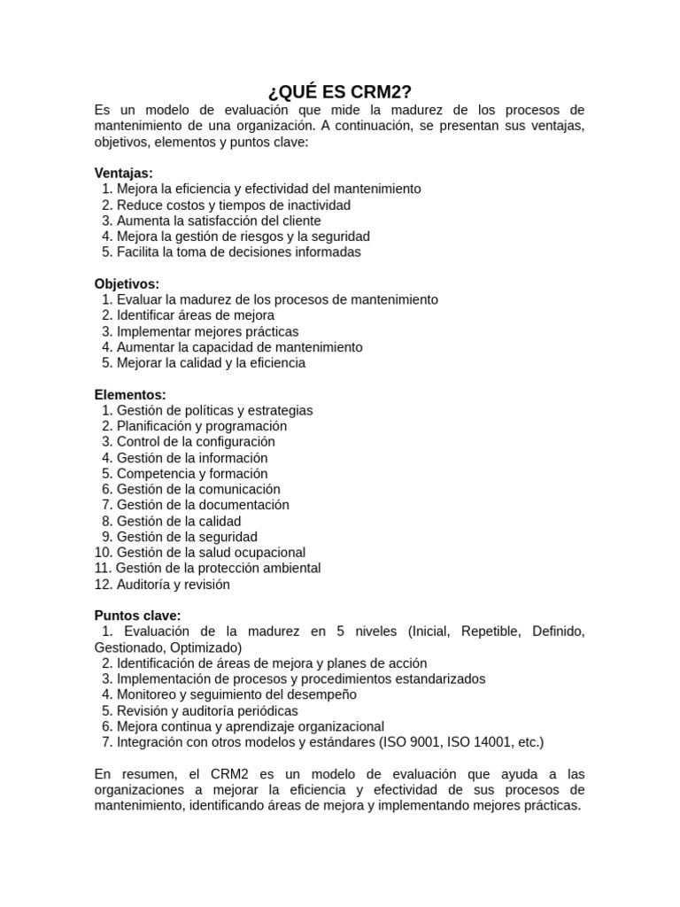 Qué Es CRM2 | PDF