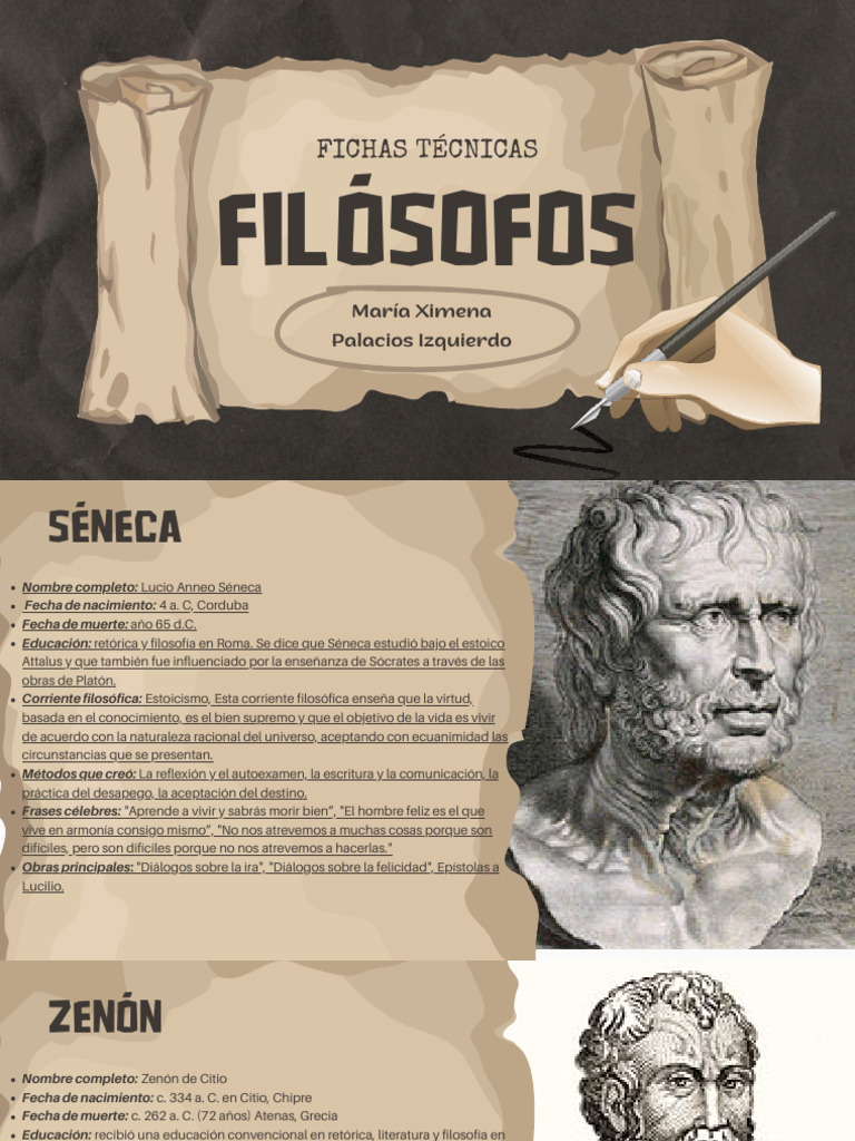 fichas técnicas filósofos | PDF