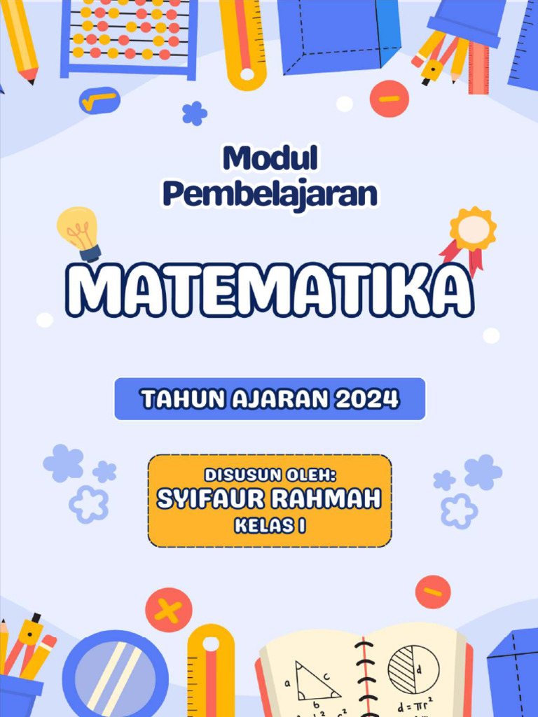 Modul Ajar Ke 1 Siklus 3 PMM Matematika Kelas 1 | PDF