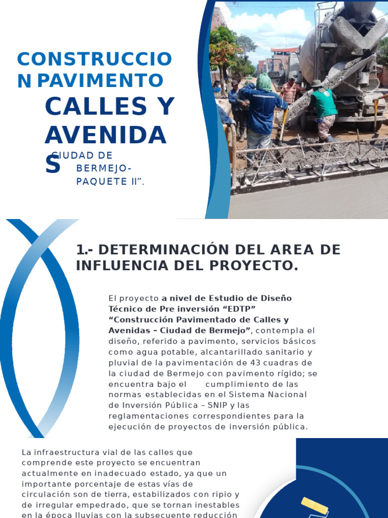 Pav. Calles y Avenidas Ciudad de Bjo Paquete II | PDF