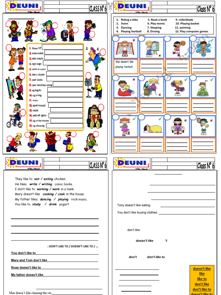 Class #6 Activities in Free Time | PDF