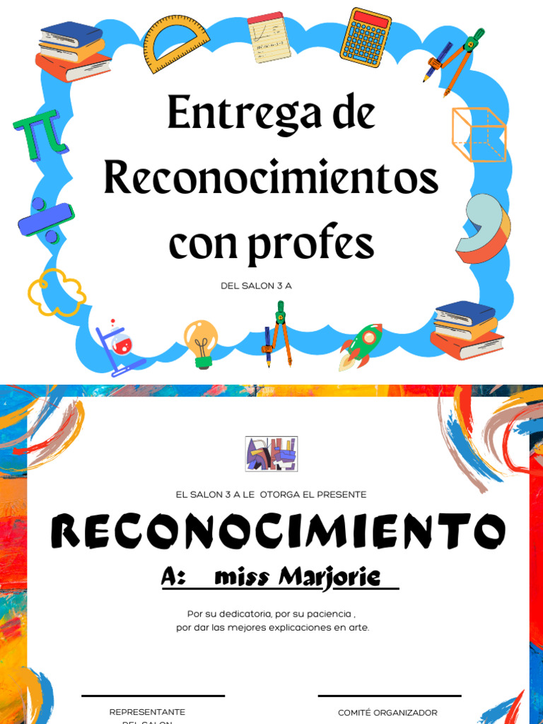 Certificado de Reconocimiento PROFESORES | PDF