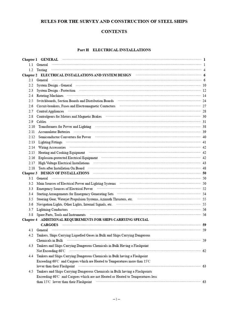 (Part H) Rules For The Survey and Construction of Steel Ships ...