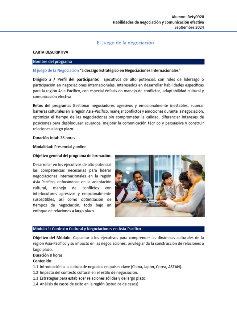 Habilidades de Negociación en Asia-Pacífico | PDF | Negociación | Las ...