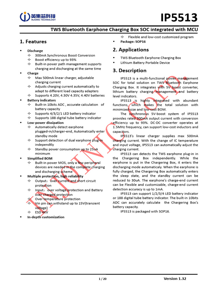 IP5513 Injoinic | PDF