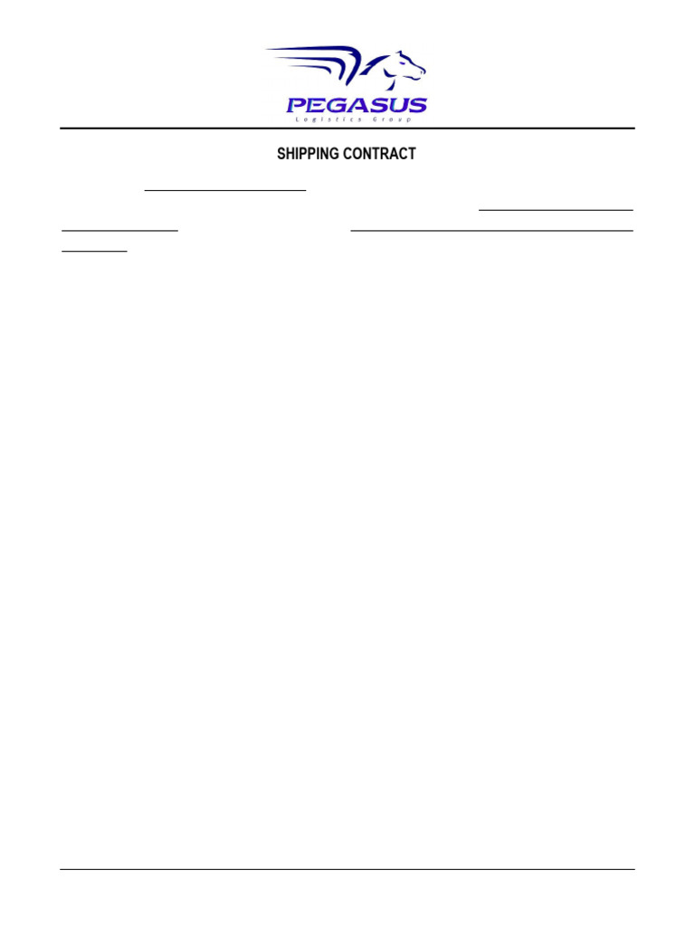 Shipping Contract | PDF