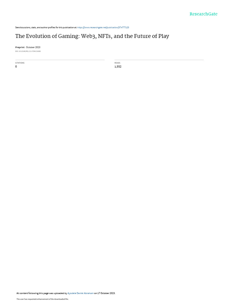 The Evolution of Gaming | PDF