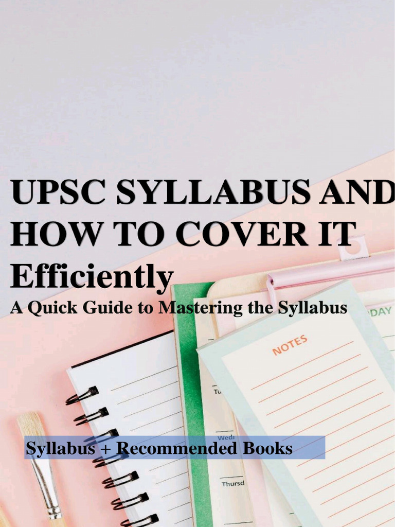 UPSC Syllubus and How To Cover | PDF