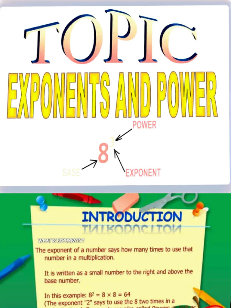 Exponents and Powers | PDF | Exponentiation | Teaching Methods & Materials