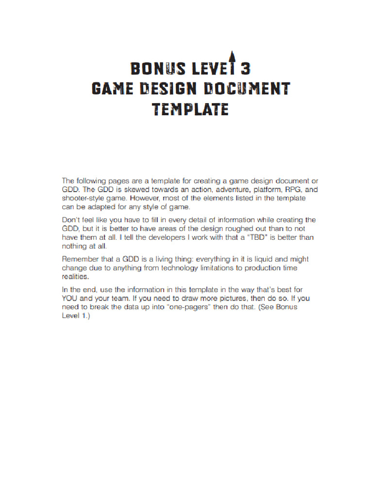 Full GDD Template | PDF