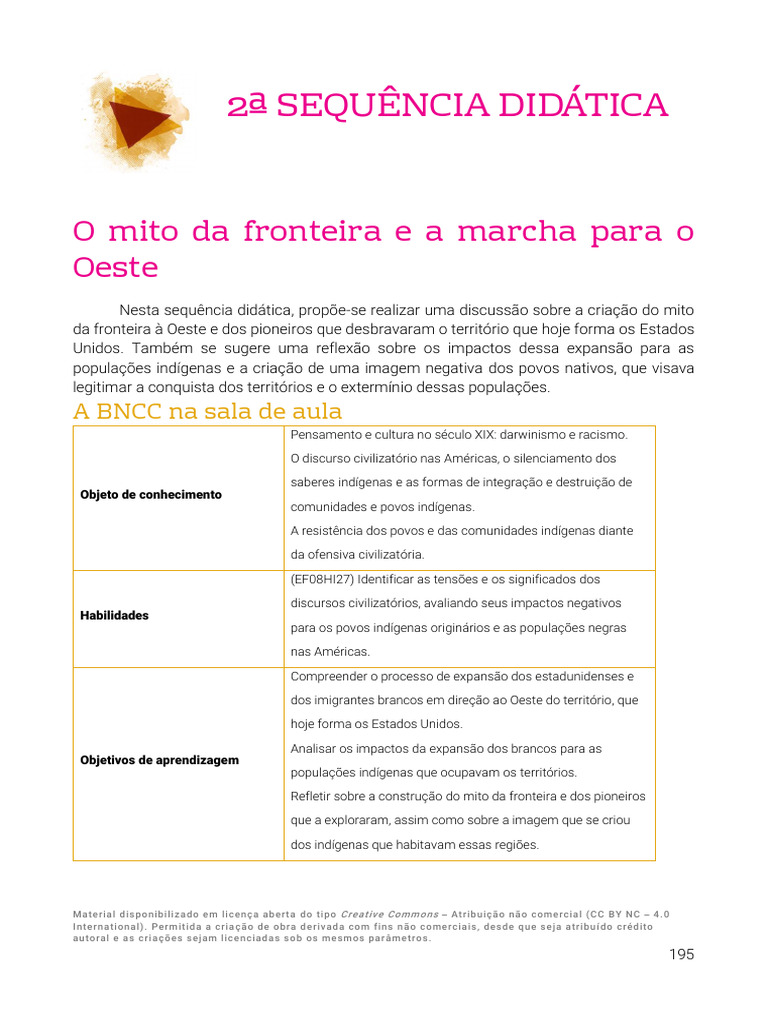 HSC 4o Bimestre Sequencia Didatica 2 | PDF