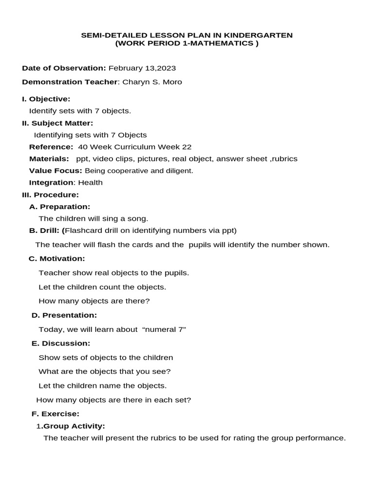 Semi-Detailed in Math Cot 4 | PDF