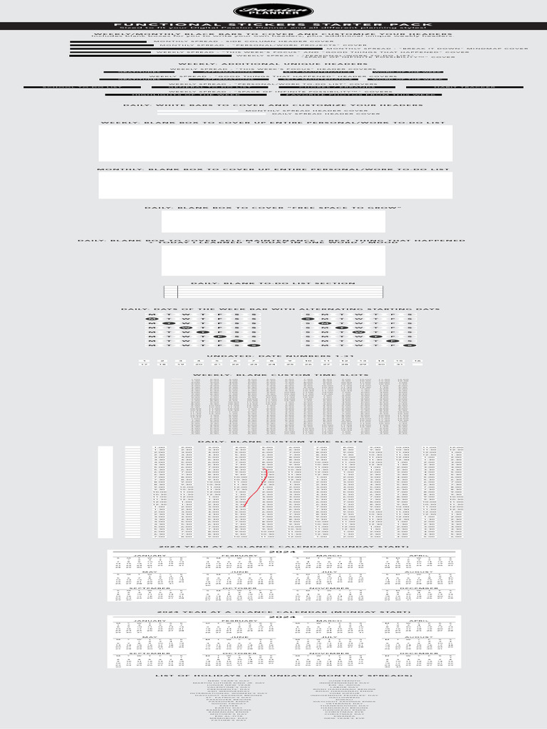 Functional Stickers Starter Pack | PDF