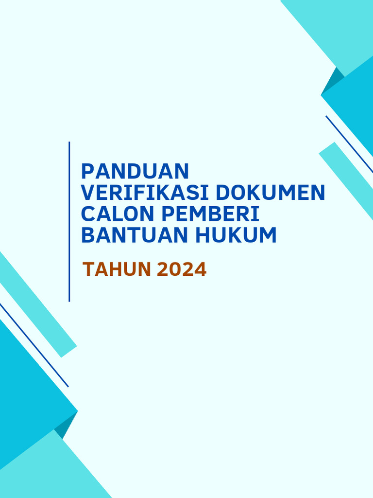 Panduan Pelaksanaan Verasi 2024 | PDF