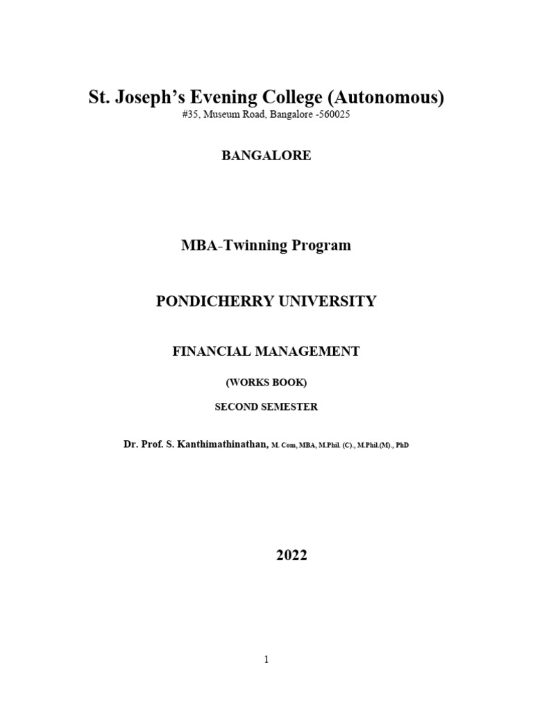 FM MBA PONDI WB 2022- (1) | PDF