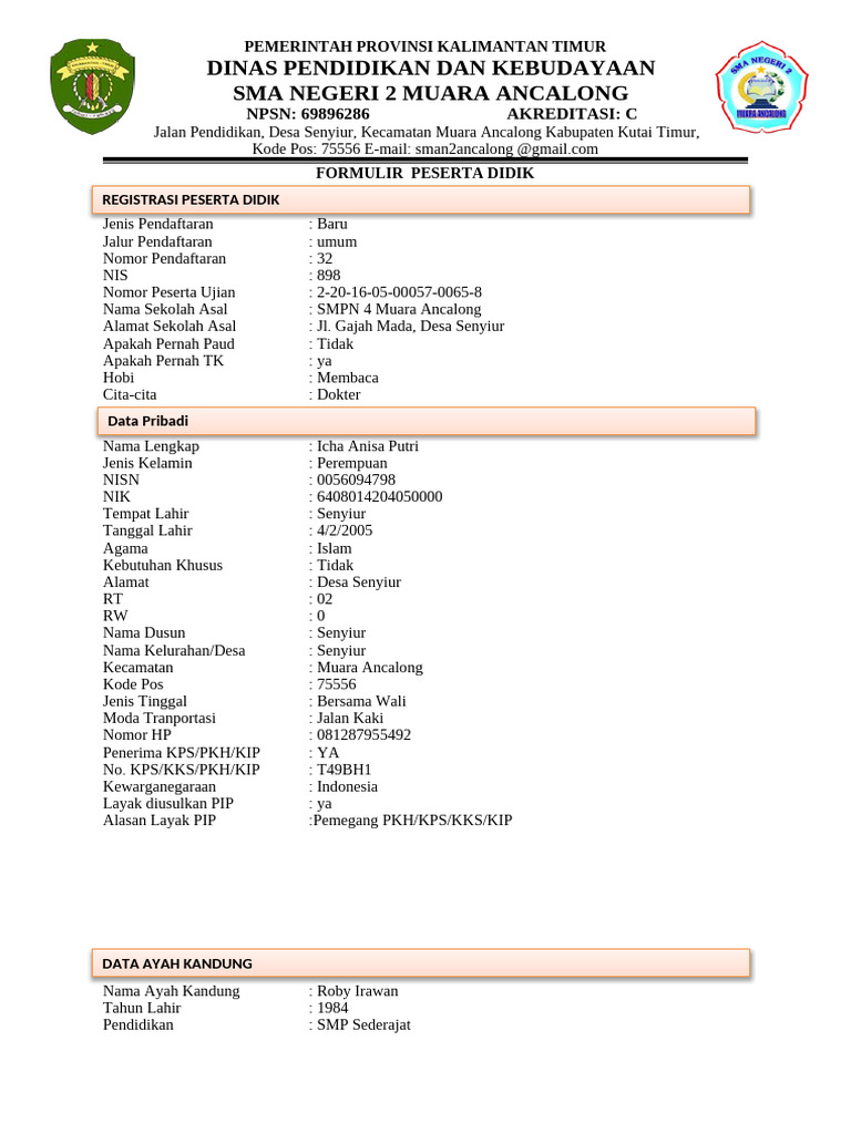 Data PPDB 2020-2021 | PDF