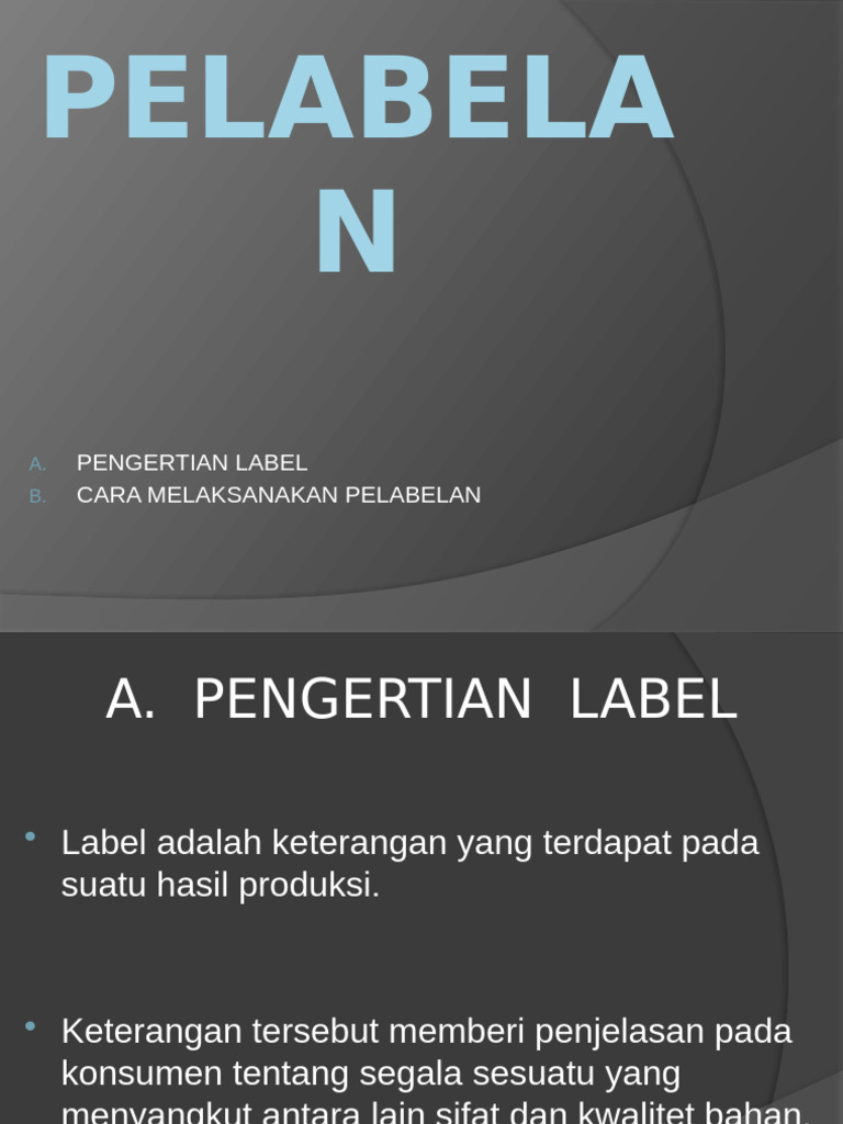 PELABELAN | PDF