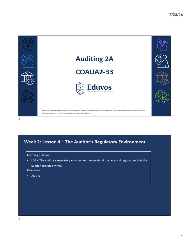 COAUA2 - Weeks 1 Class 2 - APA Updated JV | PDF | Audit | Financial Audit