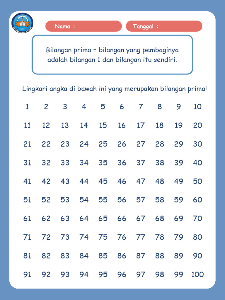 LKPD Matematika Bilangan Prima | PDF