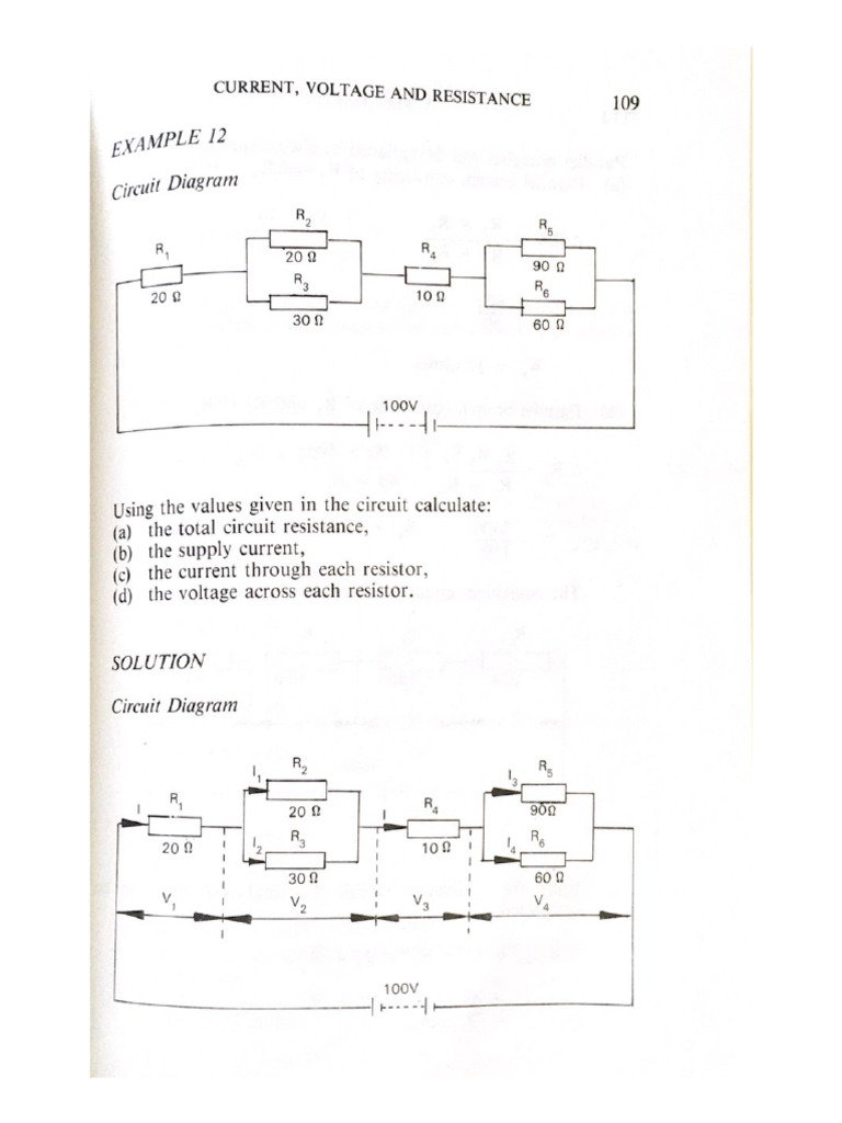 Using The Values Given in The Circuit Calculate | PDF