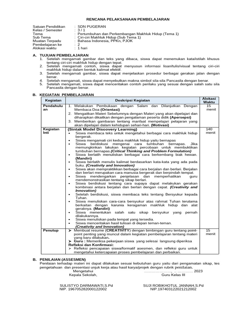 (Sintak Model Discovery Learning) : (Critical Thinking and Problem ...