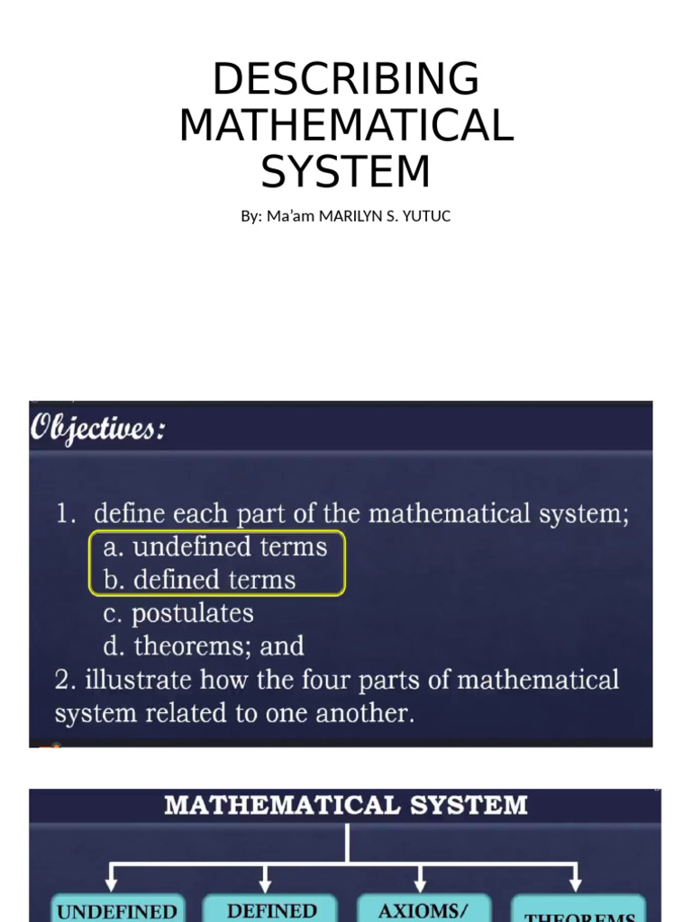 Describing Mathematical System | PDF